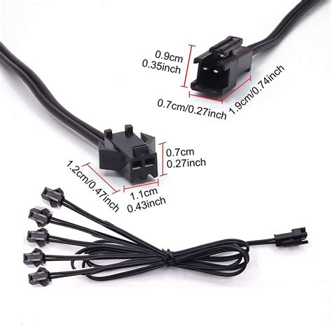 1 Female To 5 Male Extension Core Splitter Wire Cold Light Connector 2