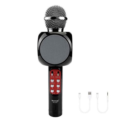 Microfono Portatile Wireless Bluetooth Karaoke Cassa Integrata Ws 1816