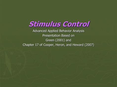 Ppt Stimulus Control Advanced Applied Behavior Analysis Presentation
