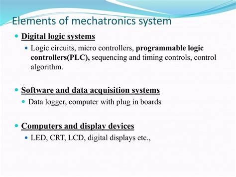 Introduction To Mechatronics Ppt Robotics Technology And Computing Introduction To Mechatronics Ppt Robotics Technology And Computing