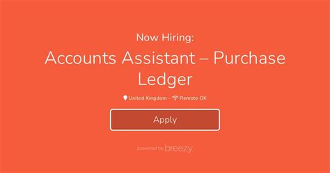 Accounts Assistant Purchase Ledger At Amber Labs