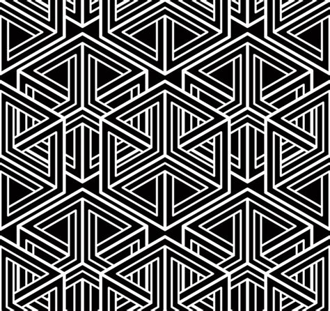 Premium Vector Illusive Continuous Monochrome Pattern Decorative Abstract Background With 3d