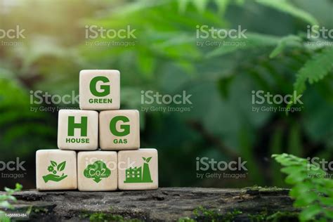 Business And Ghg Concept Copy Space Greenhouse Gas Symbol Concept Words