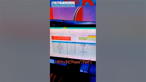 Pass Fail Formula In Excel Contents2025 Youtube