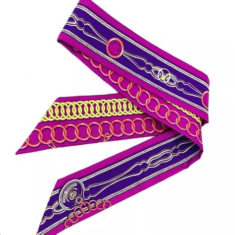Hermes Other Hermes Twilly 0 Silk Maillons Twilly Fuchsia Poshmark