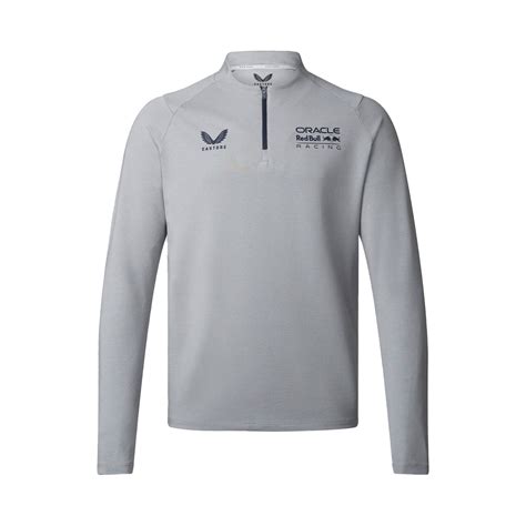 Red Bull Racing F1 Mens Lifestyle Quarter Zip Midlayer Greynight S