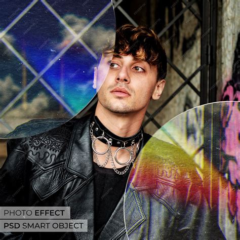 Free Psd Glass With Reflection Photo Effect