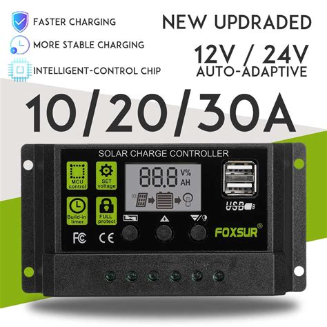 Solar Controller 10 20 30a 12v 24v Auto Adaptive L Vicedeal