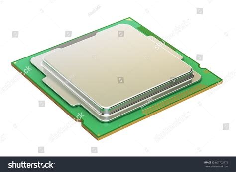 Cpu Computer Processor Unit 3d Rendering Stock Illustration 601702775