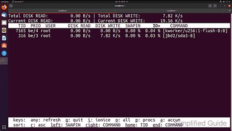how to check disk activity in linux