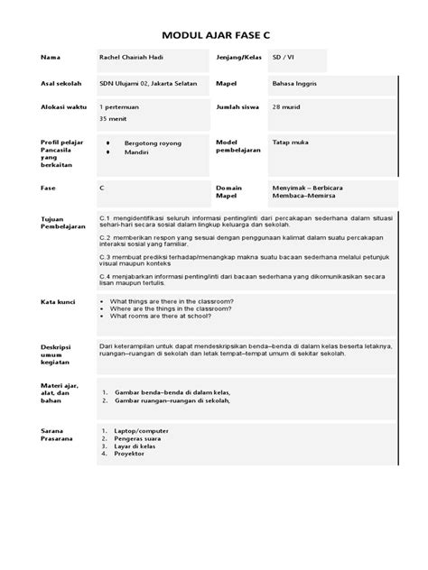Rachel Chairiah Hadi A1b020032 Modul Ajar Fasec Pdf Pdf