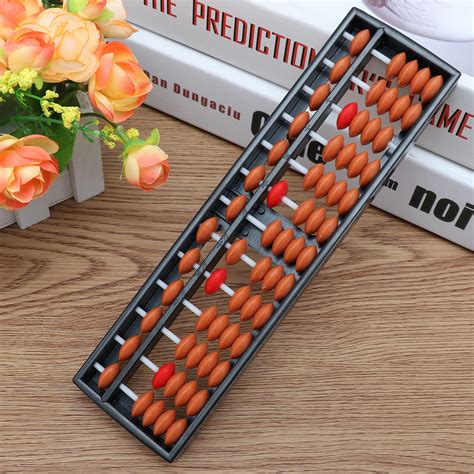 Guyelim Plastic Abacus Portable 13 Rods Plastic Arithmetic Abacus