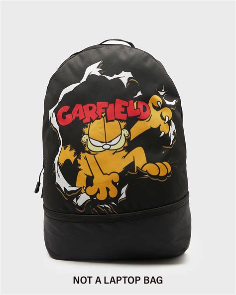 Buy Unisex Black Hello Garfield Printed Small Backpack Online In India At Bewakoof