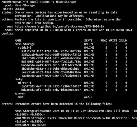Show Zfs Identifiers Rzfs