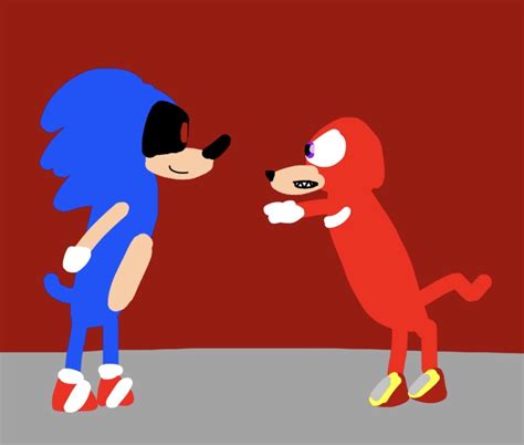 Knuckles Vs Sonicexe By Fictionalaliennerd On Deviantart