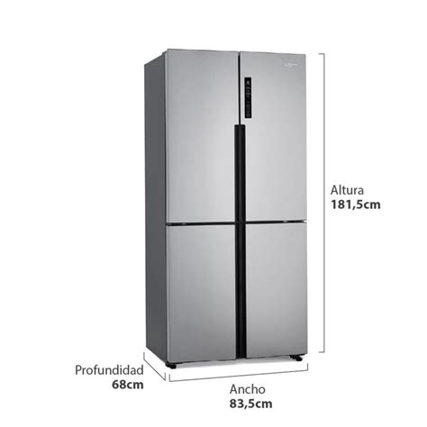 Heladera Side By Side Dtp458bkrss0 Drean Vea