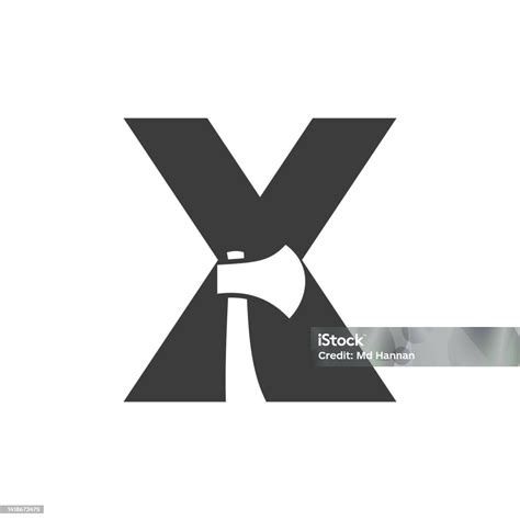 초기 문자 X 도끼 로고 디자인 벡터 템플릿 도끼 로고 기호 강철에 대한 스톡 벡터 아트 및 기타 이미지 강철 건설 산업 금속 Istock