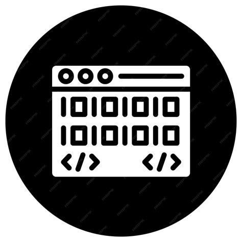 premium vector binary code vector icon design illustration