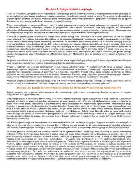 Luckman Thomas Niewidzialna Religia Notatki Opracowanie Pdf