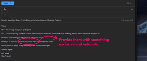 Influencer Email Template