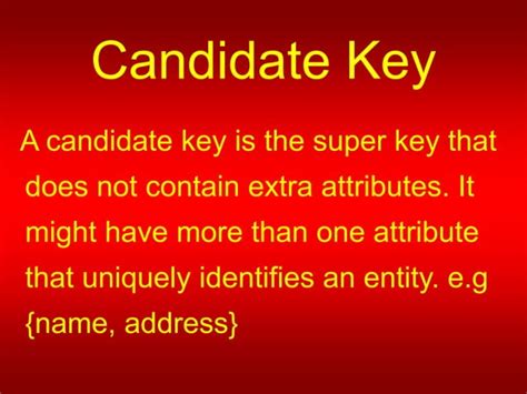 Keys And Its Types In Dbms Ppt