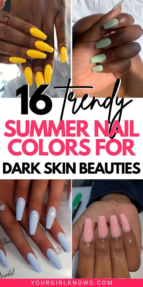 Summer Nails For Dark Skin Black Women 2021 Dark Skin Nail Polish Dark