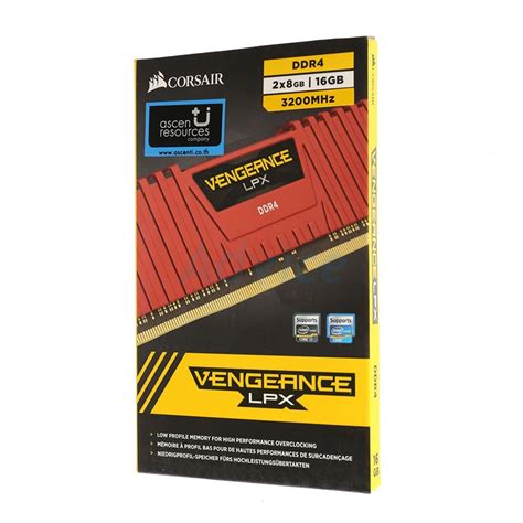 DDR4 3200 16GB 8GBX2 Corsair Vengeance LPX Red