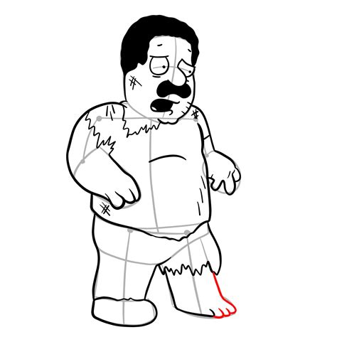 How To Draw Cleveland Brown Fnf X Pibby Sketchok