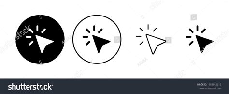 Click Icon Set Pointer Arrow Icon Stock Vector Royalty Free