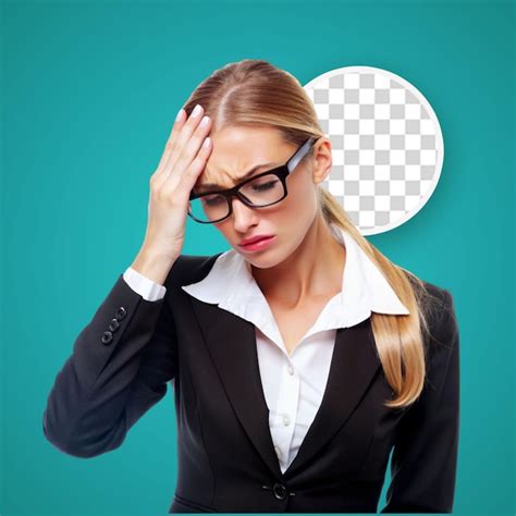 Premium Psd Young Business Woman In Glasses Isolated
