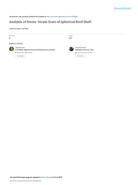 Analysis Of Stress Strain State Of Spherical Pdf Concrete Finite Element Method