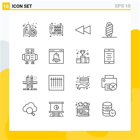 16 Universal Outlines Set For Web And Mobile Applications Alert Toy