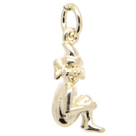 Gold Pixie Charm 9ct Yellow Rose And White Gold 18ct Gold Perfectcharm