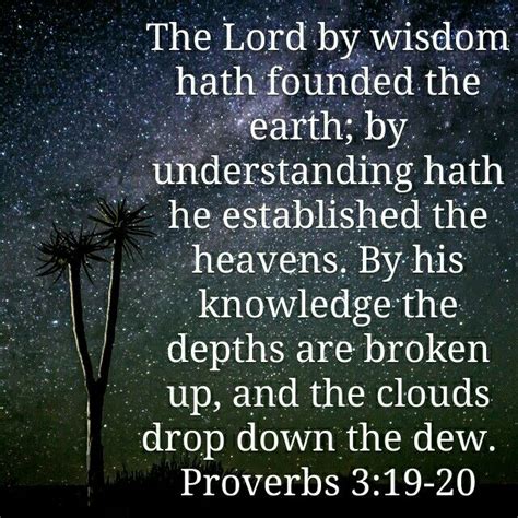 Proverbs 3 19 20 Bible Quotes