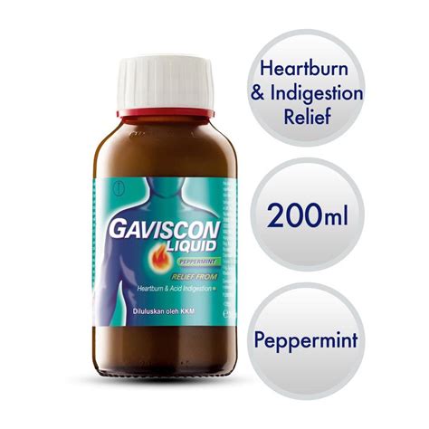 Gaviscon Peppermint 200ml Health And Nutrition Health Supplements