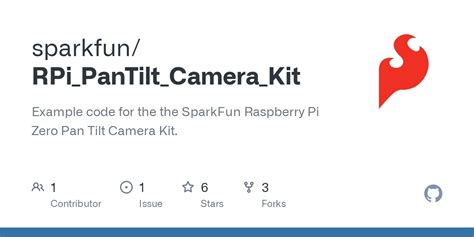 GitHub Sparkfun RPi PanTilt Camera Kit Example Code For The The
