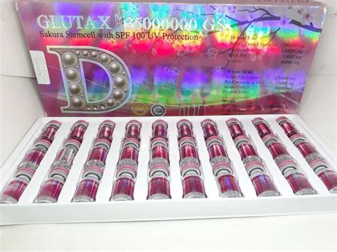 Glutax 35000000gs Sakura Stemcell Melanin Injections For Skin Whitening Packaging Type Pack