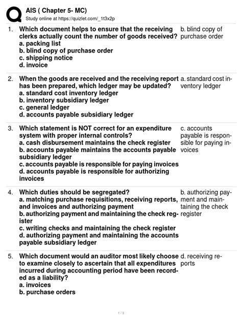 Ais Chapter 5 Mc Pdf Accounts Payable Business