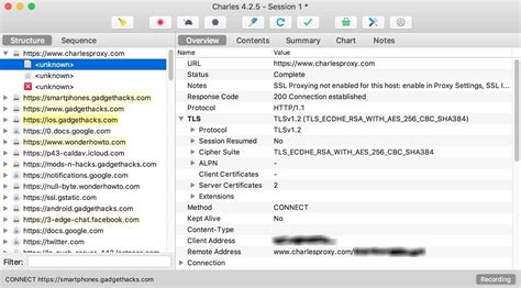 how to use charles proxy to view the data your mobile apps send