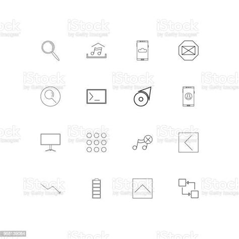 사물의 인터넷 선형 얇은 아이콘 설정합니다 간단한 벡터 아이콘 설명 0명에 대한 스톡 벡터 아트 및 기타 이미지 0명 디자인 메뉴판 Istock