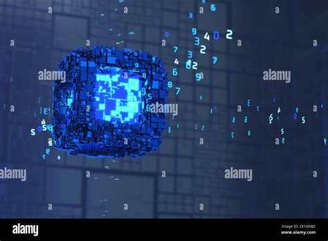 Big Data Abstract Background From Cubes Abstract Futuristic Cubes