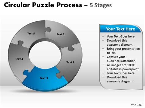 Components Circular Puzzle Process PowerPoint Slide Clipart Example Of Great PPT