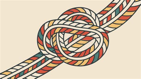 Complex Rope Knot Intertwined Connection Vector Vector Design Generative Ai Stock Vector