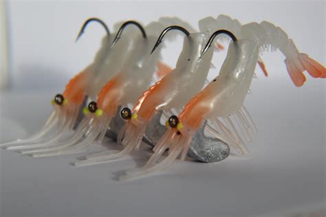 Mojo Tackle Co 4 Piece Set 12g 70mm Soft Plastic Artificial Shrimp