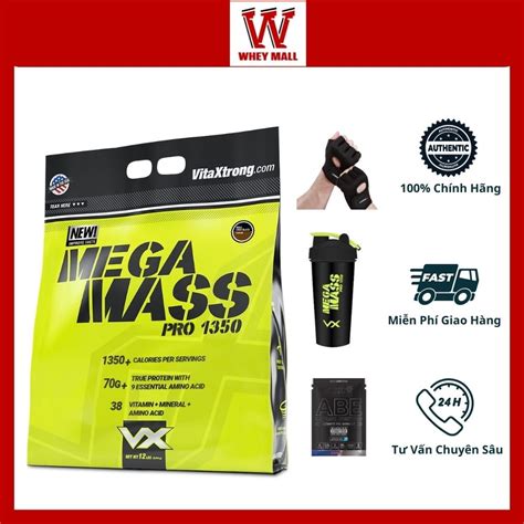 Genuine Mega Mass Pro 1350 Vitaxtrong 12lbs Mega Mass Weight Gain