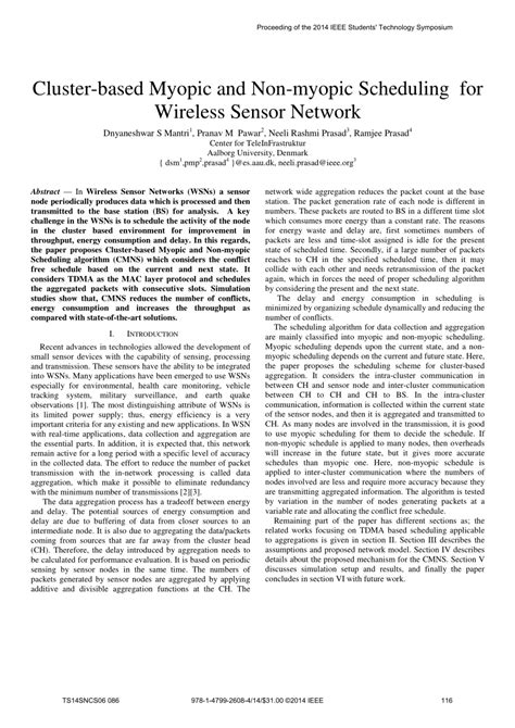 Pdf Cluster Based Myopic And Non Myopic Scheduling For Wireless