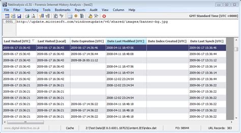 NetAnalysis Date And Time Fields Digital Detective