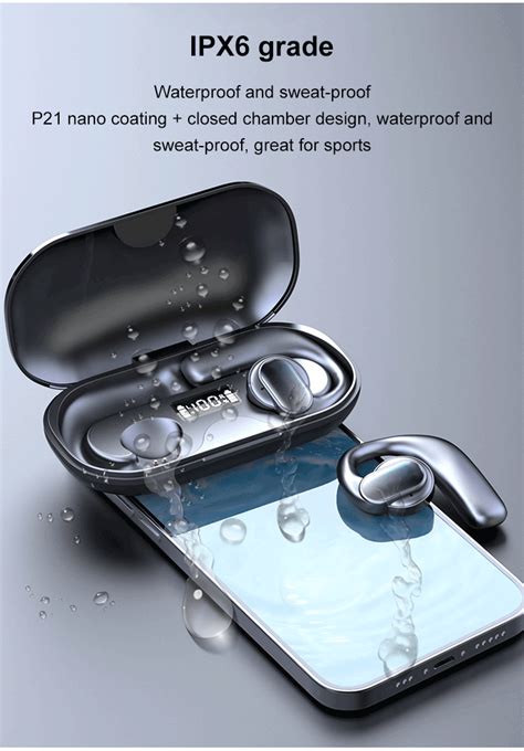 TWS Wireless Bone Conduction Digital Bluetooth Earbuds