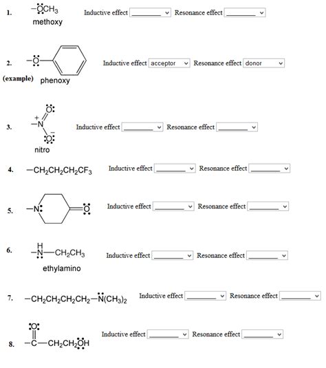 Solved 1 Classify The Following Substituents According To