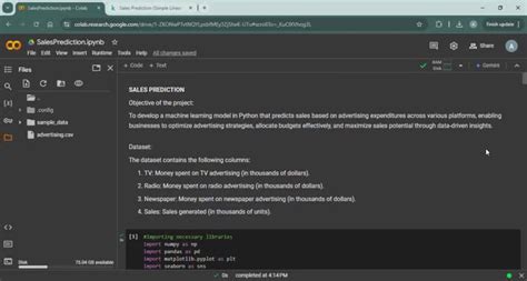 Afrah K On Linkedin Codsoft Salesprediction Machinelearning Python